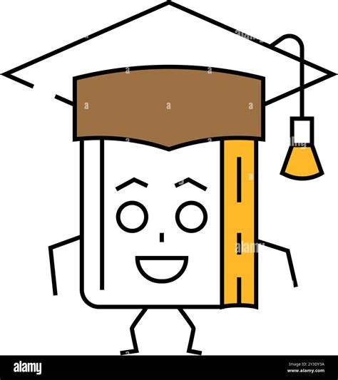 Reader Book Character Icon Color Illustration Stock Vector Image And Art