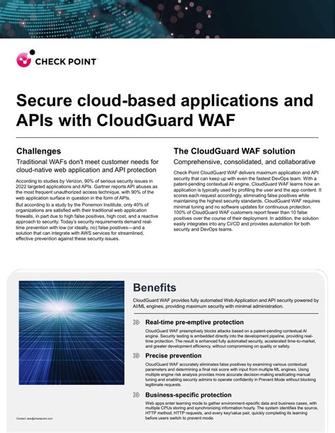 Solution Brief Aws And Cloudguard Waf Check Point Software
