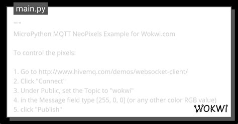 Micropythonmqttneopixels Wokwi Esp32 Stm32 Arduino Simulator
