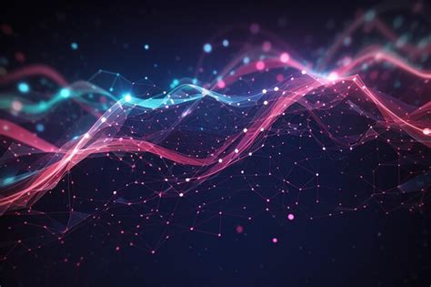 Premium Ai Image Abstract Plexus Background With Connected Lines And Dots Wave Flow Plexus