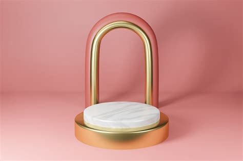 최소한의 디자인으로 제품을 배치하기위한 연단 디스플레이 쇼케이스의 3d 렌더링 일러스트레이션 연단 무대 쇼케이스 0명에 대한 스톡 사진 및 기타 이미지 Istock