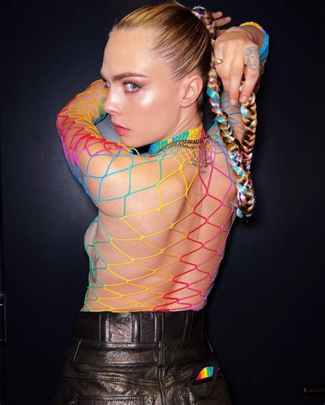 Cara Delevingne Sexy Pride Netting Prk6942