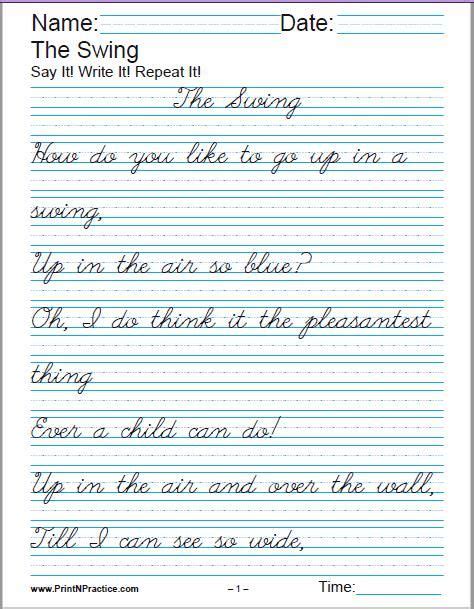 Better Handwriting Practice Sheets