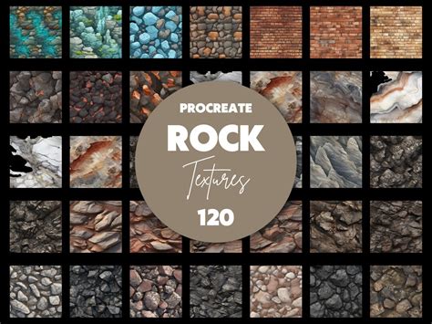 Procreate Rock Texture Brushes Seamless Rock And Stone Textures Etsy