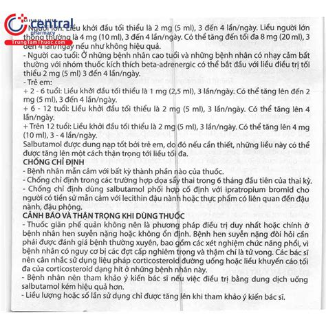 ChÍnh HÃng Thuốc Sallet 2mg5ml điều Trị Hen Phế Quản Hiệu Quả