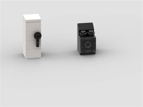 Lego Moc Tiny Stove And Mini Vintage Fridge By Wonderbrickz Rebrickable Build With Lego