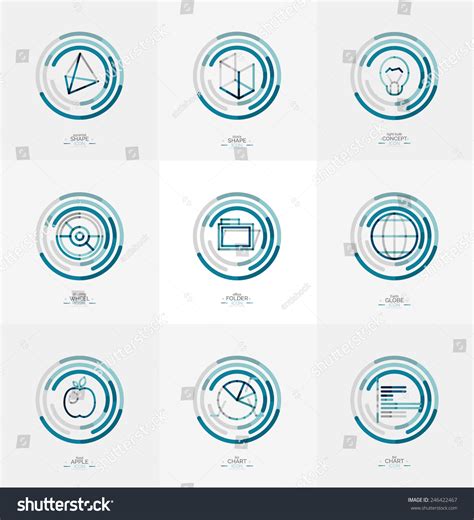 Minimal Thin Line Design Web Icon Stock Illustration