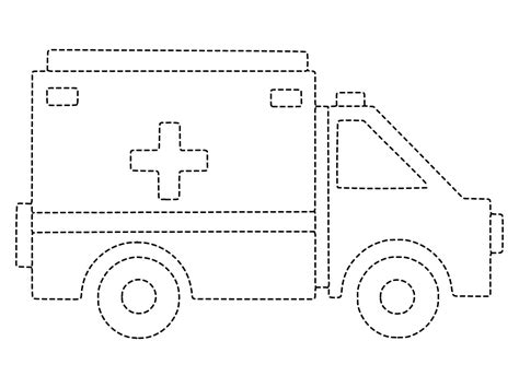 Ambulance Tracing Sheet Coloring Page Download Print Or Color Online For Free
