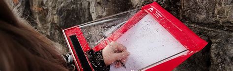 Paperdry Red A4 Landscape Outdoor Waterproof Clipboard Cold Proofing