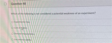 Solved Question 48which Of The Following Is Not Considered A