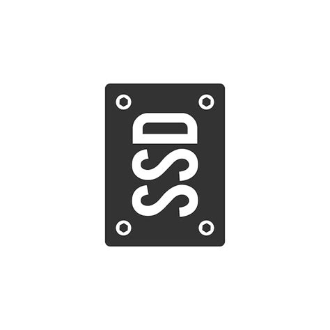 Premium Vector Solid State Drive Icon In Black And White