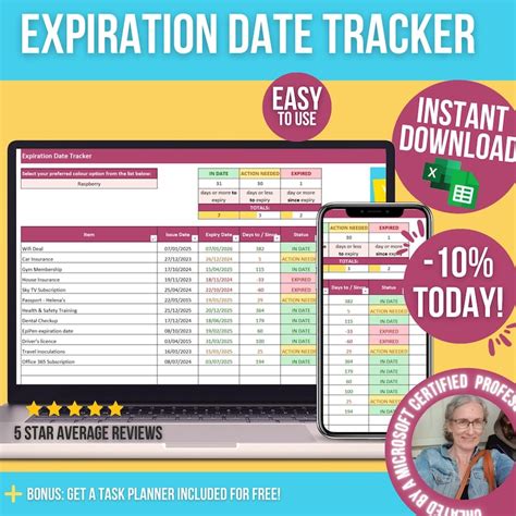 Excel Spreadsheet For Expiry Dates Etsyde