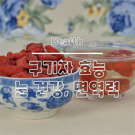 구기자 효능 눈 건강 면역력 강화 성기능 장애 개선 별과 함께