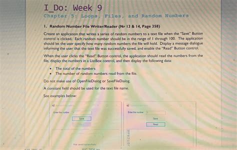 Solved I Do Week 9 Chapter 5 Loops Files And Random