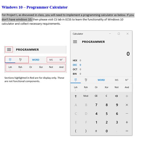 Windows 10 Programmer Calculator For Project I