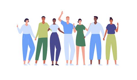 행복한 대학생 군중 벡터 플랫 크리에이티브 피플 일러스트레이션 다양한 미소 십대의 남성과 여성 그룹 다민족 젊은 성인 소년과 소녀 아시아 백인 아프리카계 미국인 축하에 대한