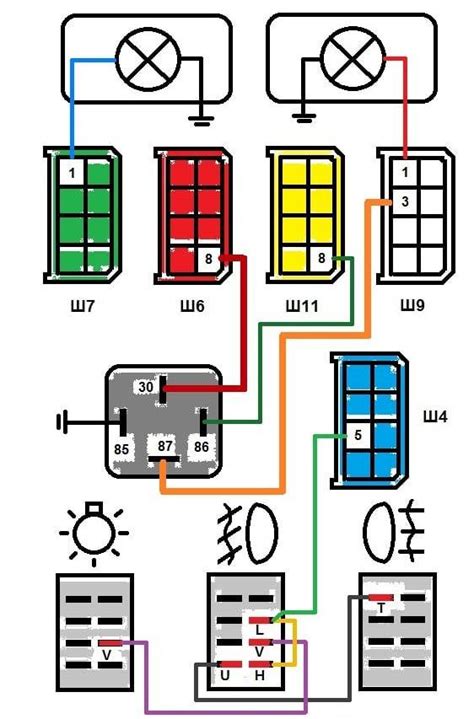 Схема подключения птф на ваз 2107 - 83 фото