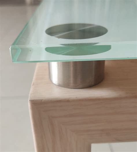 Журнальний столик польський прямокутний низький зі склом колір бук Red Aplle виставковий зразок