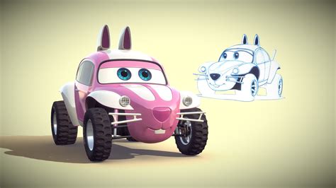 Disney Pixar Cars The Easter Buggy 3d Model By Stecki [99a06d7] Sketchfab