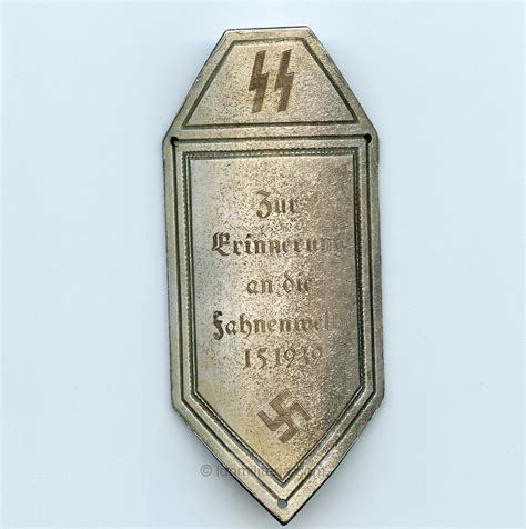 Ss Flag Shield Zur Erinnerung An Die Fahnenweihe 1 5 1939 Ldo Militaria