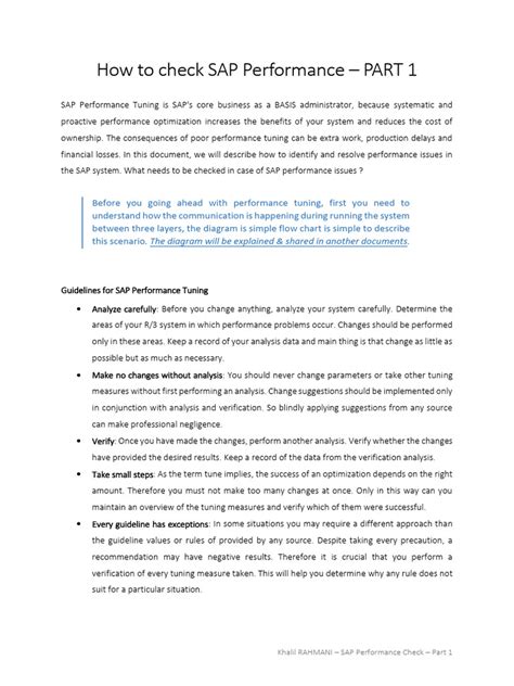 Sap Performance Pdf