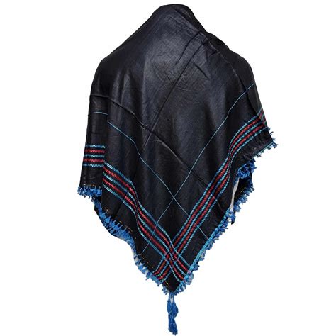 Unisex Cotton Black Multicolored Arab Head Scarf