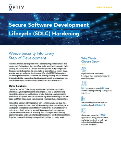 Secure Software Development Lifecycle Sdlc Hardening Optiv