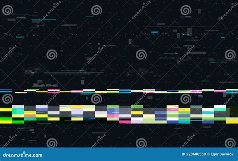 Glitch Background Video Signal Distortion Digital Noise Effect With