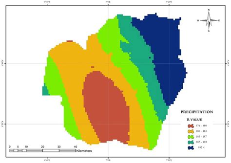 Spatial Distribution Of Rainfall Erosivity R Factor Download
