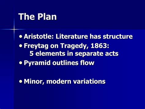 Ppt Dramatic Structure In Theatre Aristotle And Freytags Plan