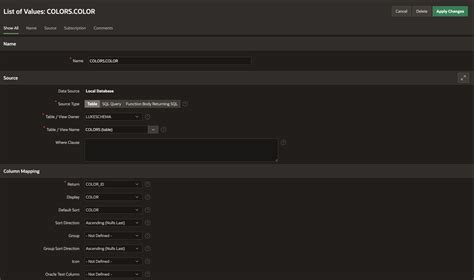 User Defined Select List Background Color In Oracle APEX Traust