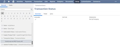 Transaction Status List Not Available To Non Administrator Accounts Rnetsuite