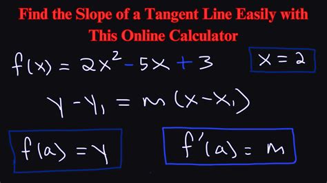 Find The Slope Of A Tangent Line Easily With This Online Calculator PedrVO Com