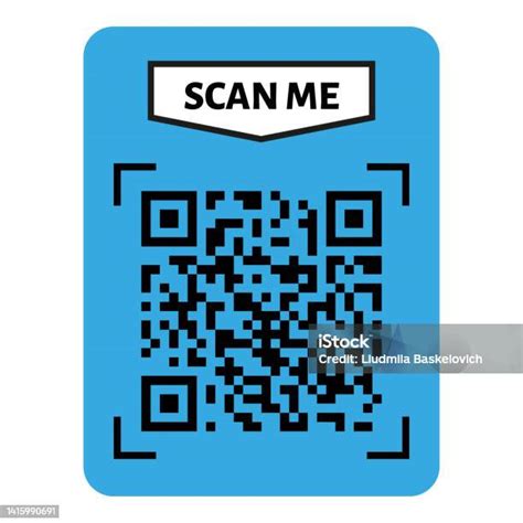 Qr 코드 디자인을 스캔하십시오 지불을위한 Qr 코드 스캔 버튼이있는 텍스트 전송 벡터 일러스트 레이 션 Brand Name Smart Phone에 대한 스톡 벡터 아트 및
