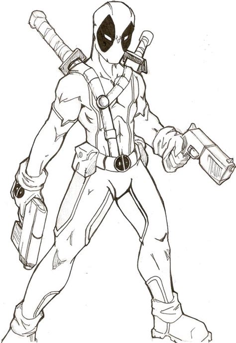 Fan Art Dead Pool Inked By Vauz On Deviantart