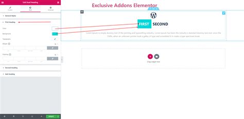 How To Configure And Style Dual Heading Widget With Elementor Exclusive