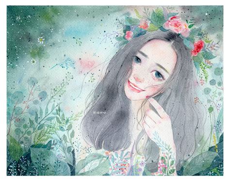 【小熊猫】水彩手绘人物水彩插画教程人物卡通头像 熊猫胖哒 站酷zcool