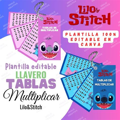 Llavero Tablas De Multiplicar Sti Tch Editable Y Pdf Solo Imprime Y