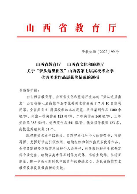 我系在梦从这里出发山西省第七届高校毕业季优秀美术作品展中喜获佳绩 艺术系
