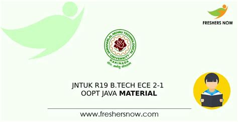 Jntuk R19 Btech Ece 2 1 Oopt Java Material Notes Pdf