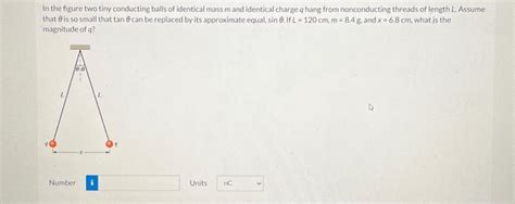 Solved In The Figure Two Tiny Conducting Balls Of Identical