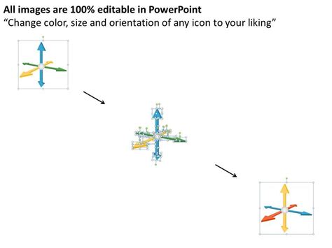 Three Coordinate Axis For Position Indication Flat Powerpoint Design Presentation Graphics
