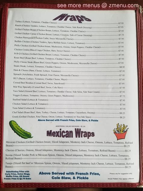 Online Menu Of Mid Way Cafe Restaurant Ravena New York 12158 Zmenu