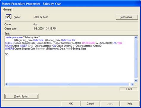 Heres An Example Of A Stored Procedure With Two Parametersbeginning