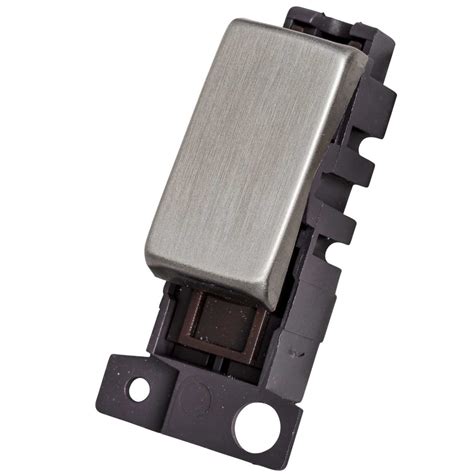 Scolmore Click Mini Grid 10a 2 Way Switch Module Stainless Steel Md002ss Cef
