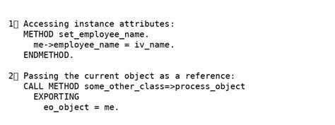 Oops Abap Classes Mekeywords Ooabap Objectoreinted Methods