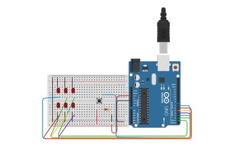 Circuit Design Electronic Dice Tinkercad