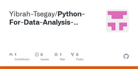 github yibrah tsegay python for data analysis portfolio
