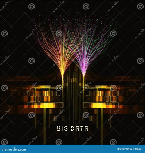Abstract Data Transmission Visualization Stock Vector Illustration Of Geometric Fractal