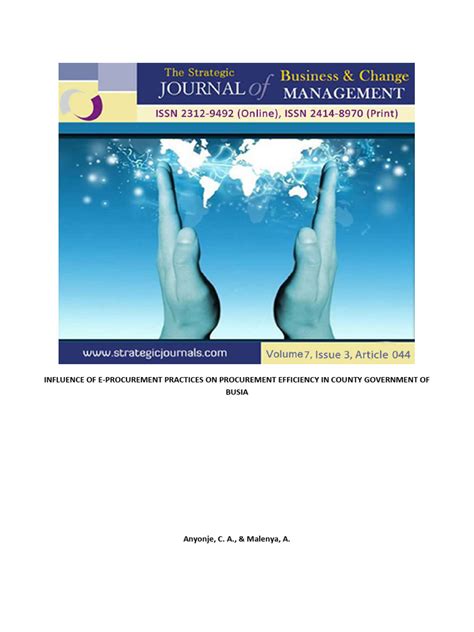 Influence Of E Procurement Practices On Pdf Procurement Payment System